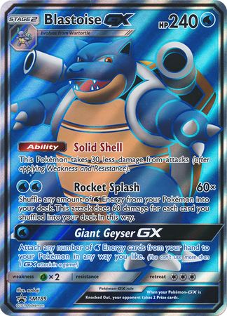 Blastoise GX (SM189) (Jumbo Card) [Sun & Moon: Black Star Promos ...